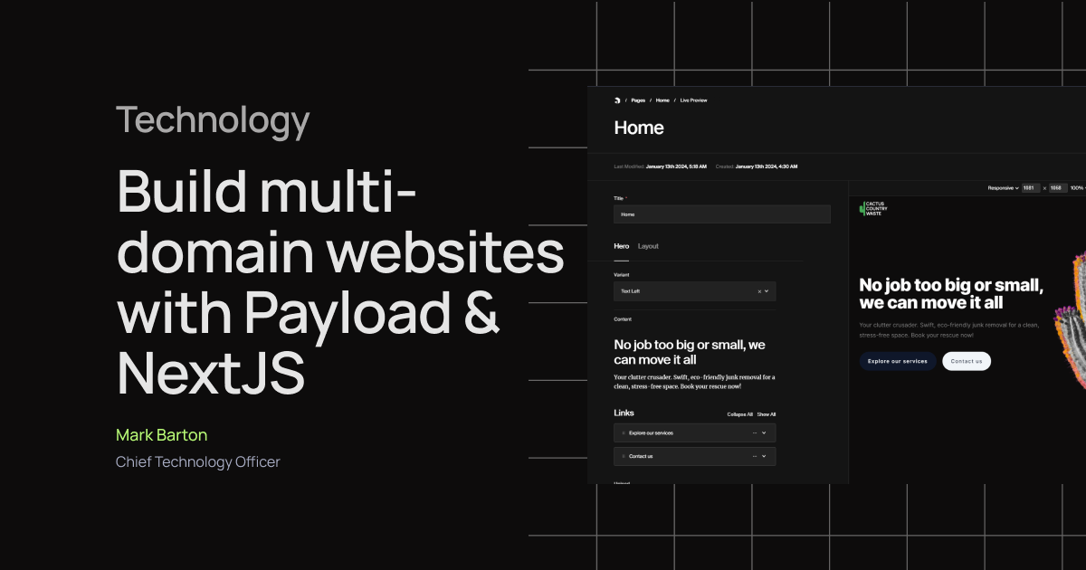 Creating Multi-Domain Apps with NextJS, Payload, & Vercel